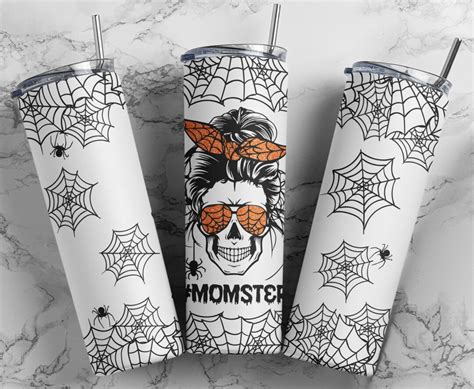 Momster Mom Skull Halloween Cobweb Spider Spooky Grunge Etsy