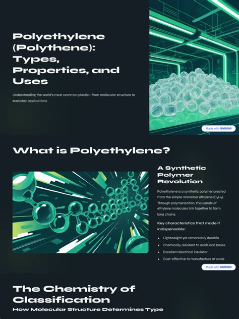 Polyethylene Polythene Types Properties And Uses Pdf Polyethylene
