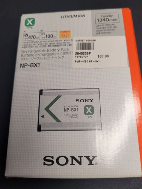 Sony NP-BX1 Battery, Photography, Photography Accessories, Batteries ...