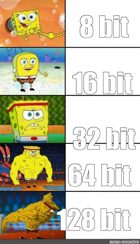 Сomics Meme 8 Bit 16 Bit 32 Bit 64 Bit 128 Bit Comics Meme