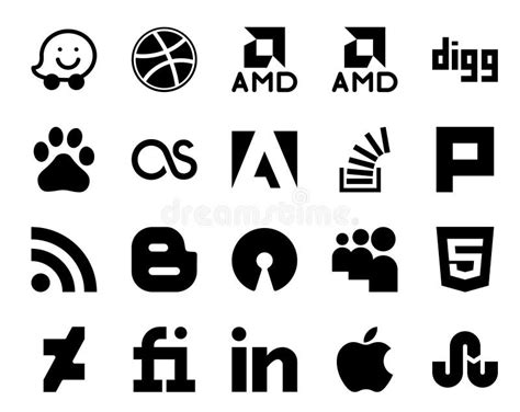 20 Social Media Icon Pack Including Deviantart Myspace Question Open