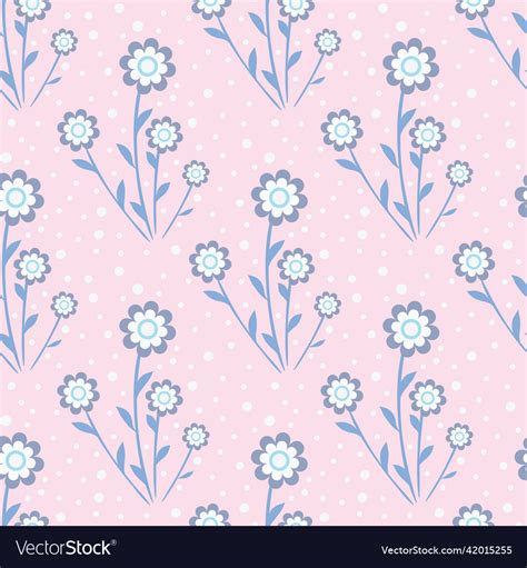 Floral Pattern Flower Seamless Repeat Pattern Vector Image