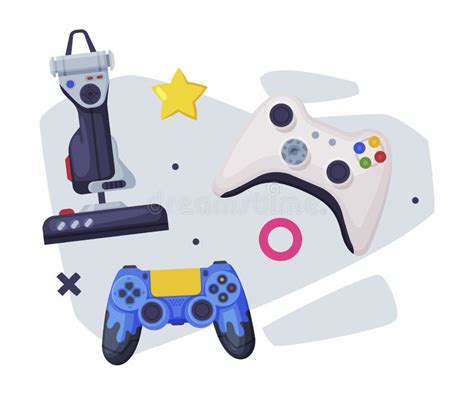 Video Game Joysticks Modern And Retro Gamepads Game Players Consoles Cartoon Vector