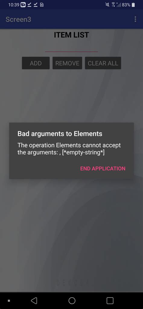 Bad Arguments To Elements This Operation Cannot Accept The Arguments