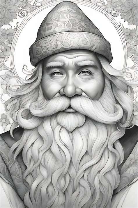 Coloriage Du Père Noël Coloriage De Noël Croquis Au Crayon Du Père Noël