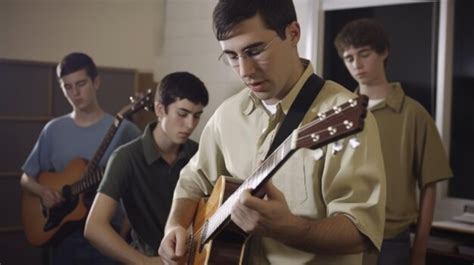 premium photo music teacher male caucasian mature teaching music