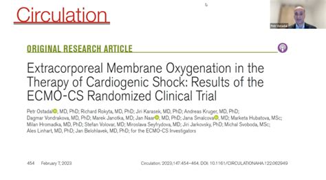 Ostadal Ecmo In The Therapy Of Cardiogenic Shock Ecmo Cs Trial University Of Maryland