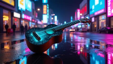 Free Neon Bass Reflection Image Bass Guitar Neon Download At