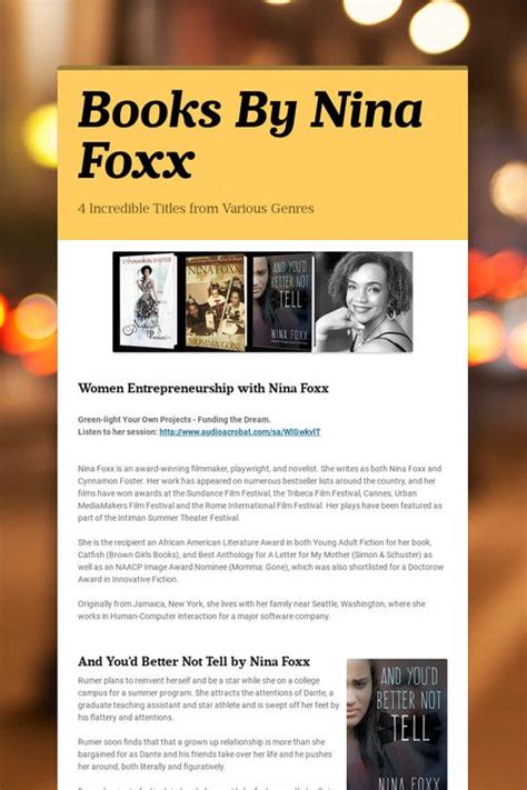 Books By Nina Foxx