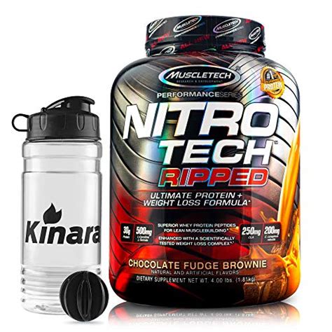 NitroTech Ripped Ultra Clean Whey Protein Isolate Powder 4lbs 42