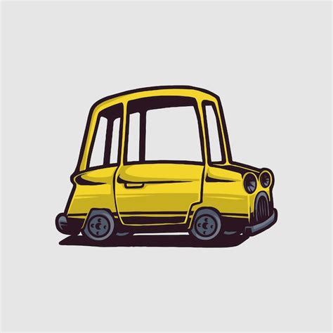 Carro Dos Desenhos Animados Vetor Premium
