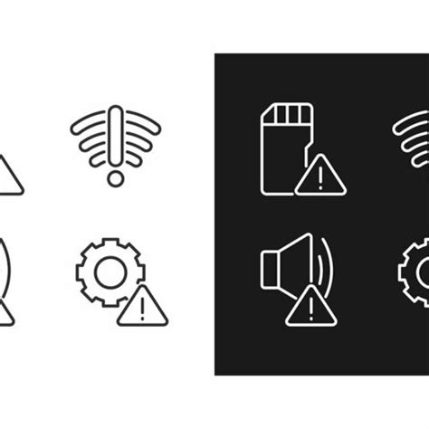 Hardware Issues Black Icons Set MasterBundles