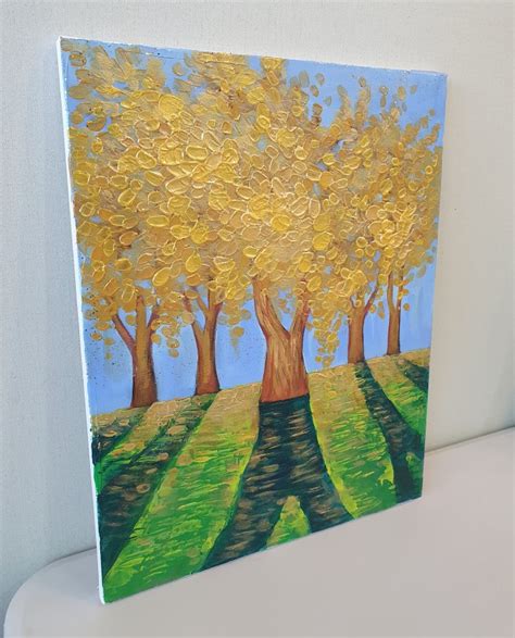 황금나무와 황금볕 그림 ️ 풍수지리 인테리어 원화선물 아이디어스