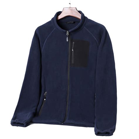 Xysaqa Mens Lightweight Full Zip Soft Polars Fleeces Jacket Outdoor