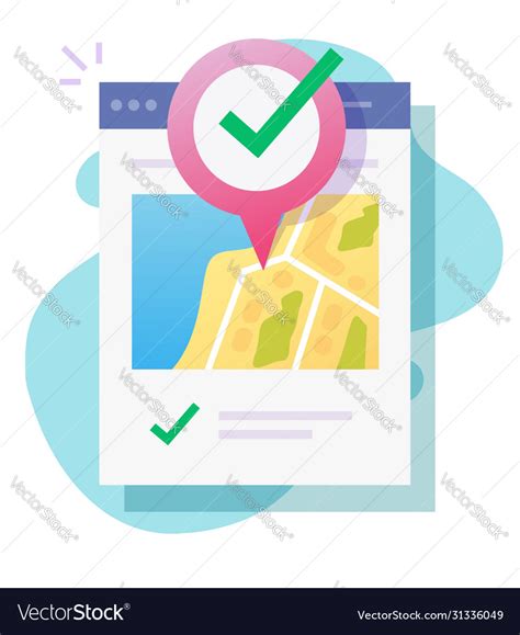 Map Gps Location Online And Digital Pin Pointer Vector Image