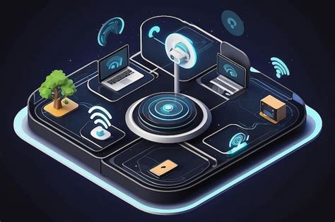 Isometric Home Wifi Router Network Premium Ai Generated Image