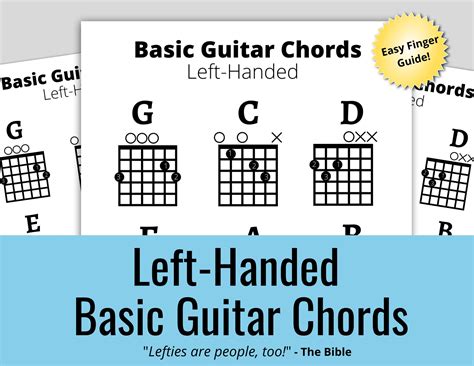Left Handed Chord Chart Guitar Printable