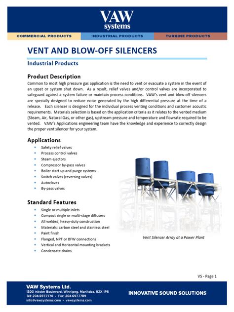 Vaw Systems Vs Product Sheet Industrial Broucher Software Pdf Valve Steel