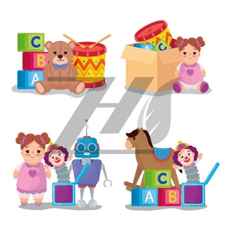 دانلود وکتور مجموعه اسباب بازی های کودکان دانلود رایگان فایل لایه باز، Psd، وکتور، لوگو و موکاپ