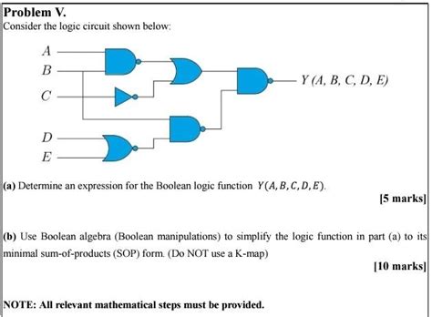 Solved Problem V Consider The Logic Circuit Shown Below A Chegg Com