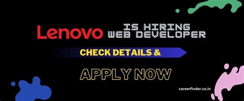 Join As Web Developer In Bangalore Lenovo Apply Now