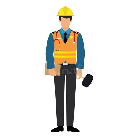 Colored Architect Character Vector Stock Vector Illustration Of Engineer Character 308604777