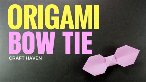 Origami Bow Tie Easy Step By Step Origami Ribbon Tutorial For