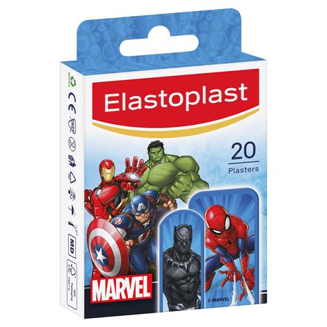 Elastoplast Marvel Plasters Assorted Sizes 20 Pieces Coloured First Aid Desertcart Bahrain