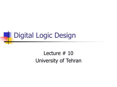 ppt digital logic design powerpoint presentation free download id