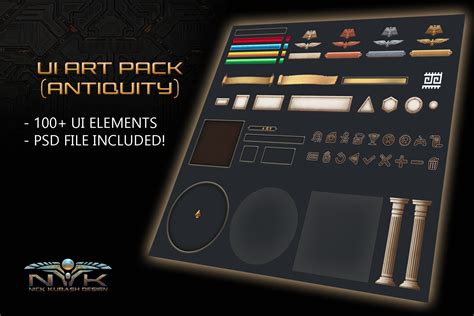 Artstation Ui Pack Antiquity Game Assets