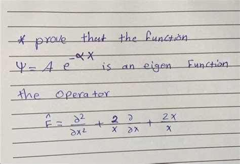 solved prove 4 4 e that the function xx is an eigen the