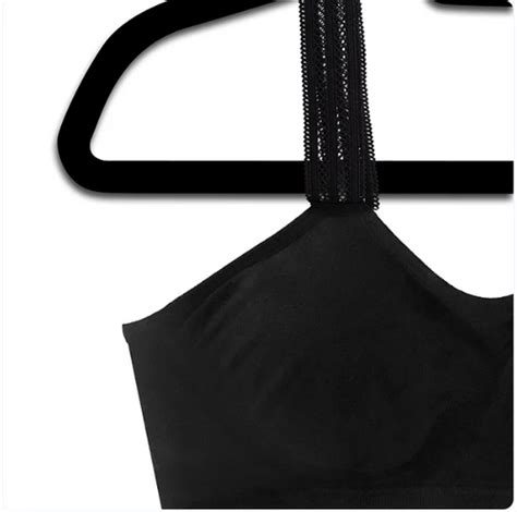 Black Lace Attached To Our Plus Size Black Bra Strap Its