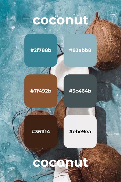 Coconut Color Palette 2 Coconut Graphic Coconut Color Hex Code Canva