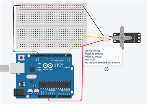 arduino tinkercad simple servo circuit awhs principles of technology