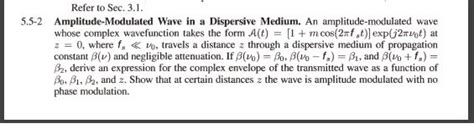 Solved An Amplitude Modulated Wave Whose Complex Chegg