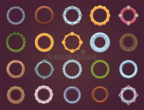 Circle Form For Game Gui Kit Frames For Game Interfaces Exact Vector