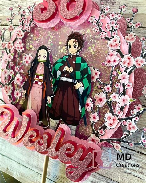 Nezuko Cake Topper Nezuko Party Supplies Nezuko Birthday Cake Cake