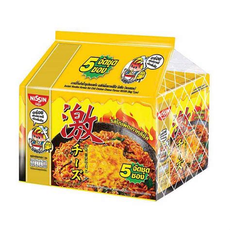 นิสชินซอง รสไก่เผ็ดเกาหลีชีส 60 กรัม แพ็ก 5 ซอง Thaipick
