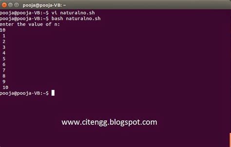 shell program to print natural numbers upto n computer and