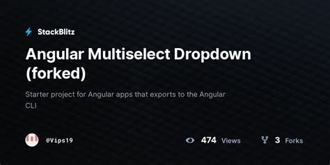 Angular Multiselect Dropdown Forked StackBlitz