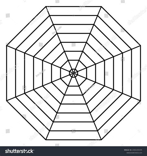 Octagon Spider Grid Pattern Radar Stock Vector Royalty Free Shutterstock
