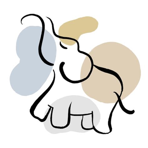 Premium Vector Elephant Line Art Decoration Vector