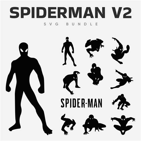 Silhouette Spiderman SVG Bundle MasterBundles