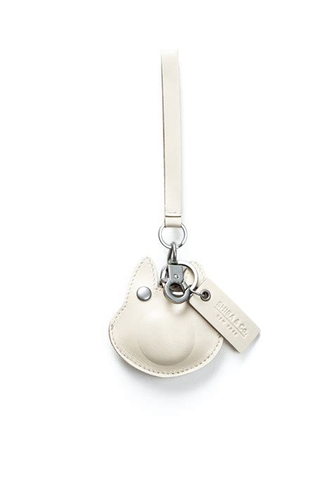 Shiba Inu Bag Charm In Italian Leather Cream White Shiba And Co