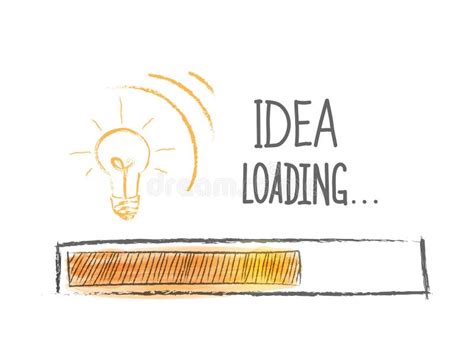 Loading Ideas An Idea Load Progress Indicator Stock Vector