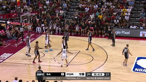 Highlight Victor Wembanyama Blocks A 3 Pointer Attempt With A Replay
