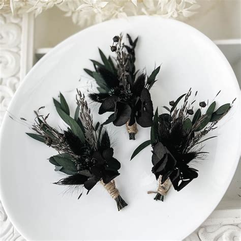 Dried Flower Goth Bouquet Etsy