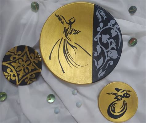 دیوار کوب سفالی طرح رقص سماعی