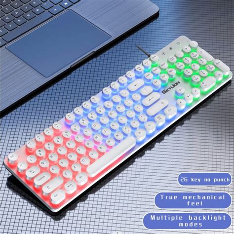 Gaming Backlit Keyboard Round Keys Usamerica Shop