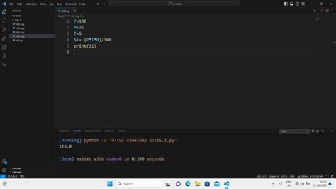 Task 5 Python Programme On Compound And Simople Intrests Kiran Sagar